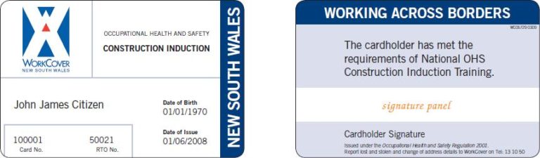 Recognition of General Construction Induction Training Cards
